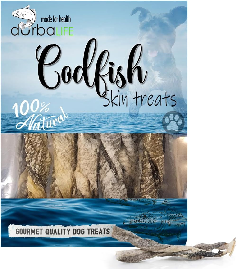 Cod Fish Skin Dog Treats. All natural, made from only 1 ingredient ...